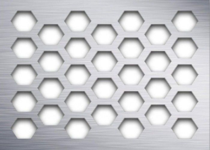 0.5mm 0.7mm Punched Metal Plate Hexagonal Perforated Sheet Metal Anti ...
