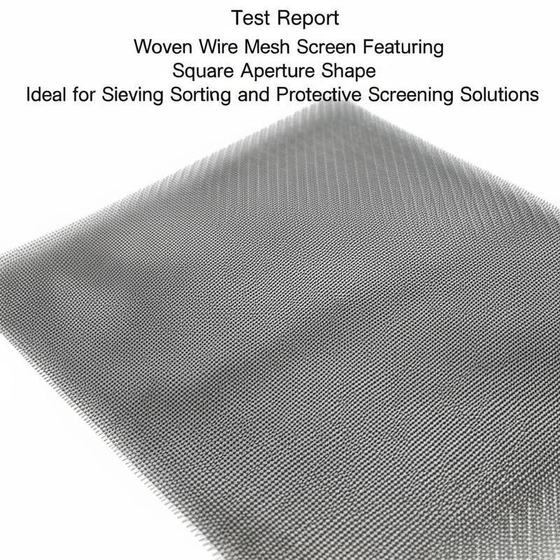Test Report Woven Wire Mesh Screen Featuring Square Aperture Shape ...