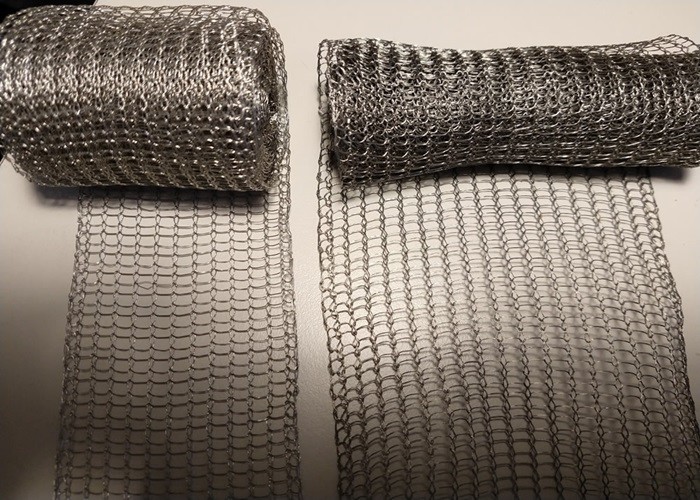 Single Strand Weave Corrosion Resistant Knitted Wire Mesh For Air ...
