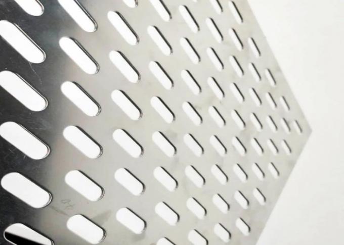 Oblong Hole Aluminum Punch Plate 2mm Perforated Sheet Anti Corrosion