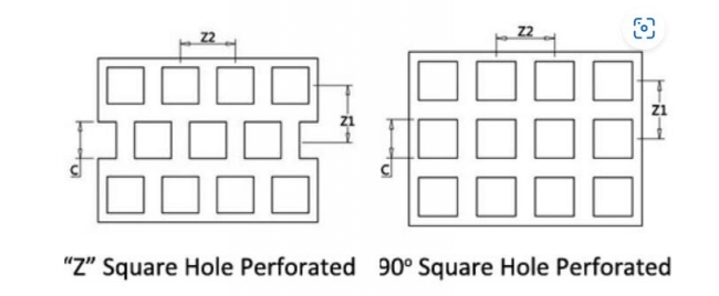 High Strength Square Hole Perforated Sheet Metal Punched Metal Panels ...