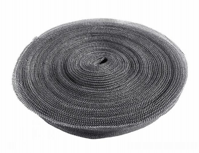 Multi Strand Stainless Steel Knitted Wire Mesh Flat Type Alkali Resistance