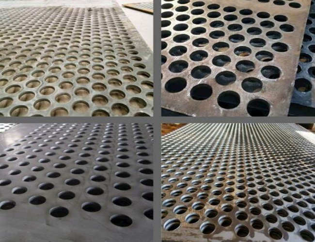 16/65 Mn Q355B Mn Thick Punched Metal Sheet 1mm Round Hole Perforated Sheet