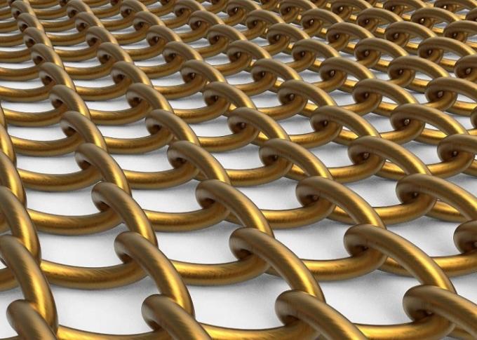 Flexible Aluminium Woven Wire Mesh Screen Spiral Patterns For Interior ...
