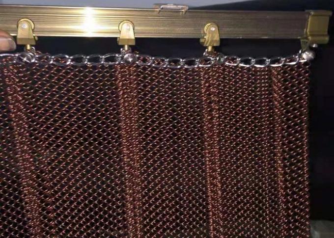 Flexible Aluminium Woven Wire Mesh Screen Spiral Patterns For Interior ...