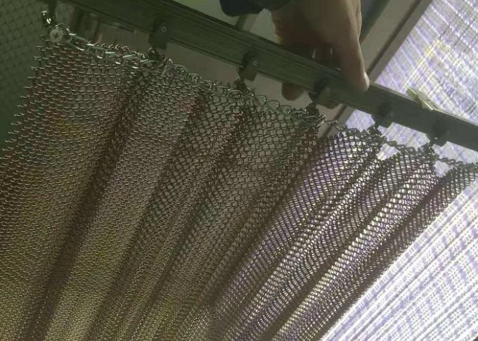 Flexible Aluminium Woven Wire Mesh Screen Spiral Patterns For Interior ...